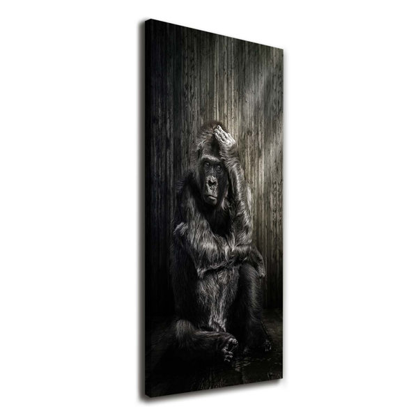 Brayden Studio Gorilla - Kunstdrucke auf Leinwand - Wrapped Canvas | Wayfair.de
